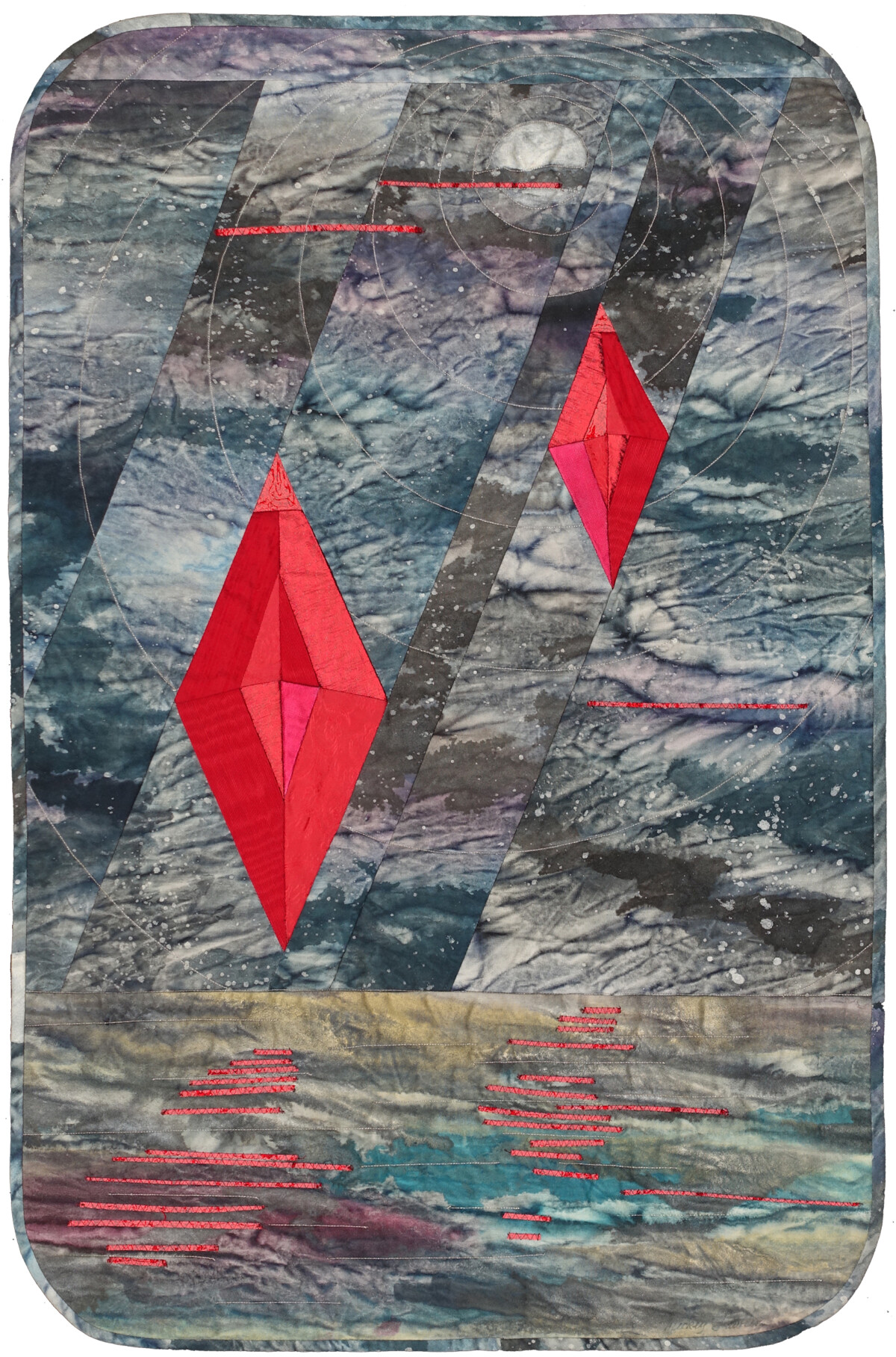 Two of Diamonds by Mickey Lawler - Visions Museum of Textile Art