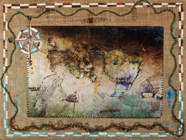 Map of My Mind by Diane Reeves - Visions Museum of Textile Art